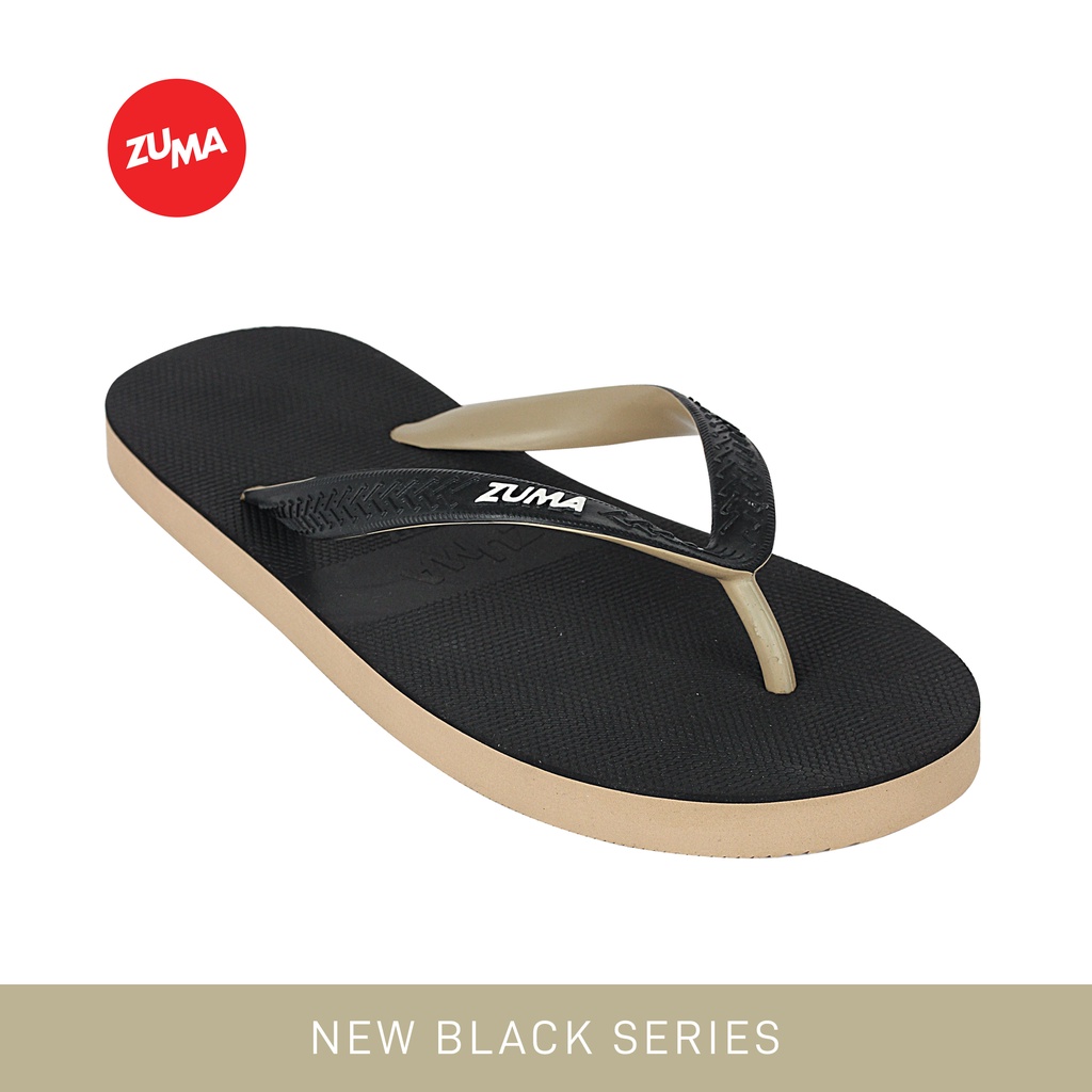 Jual Zuma Men Black Series 5 Peanut Brown, Sandal Jepit Pria Karet ...