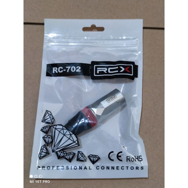 Jual jack jek canon XLR male prisma RCX pin gold / kuningan Original ...