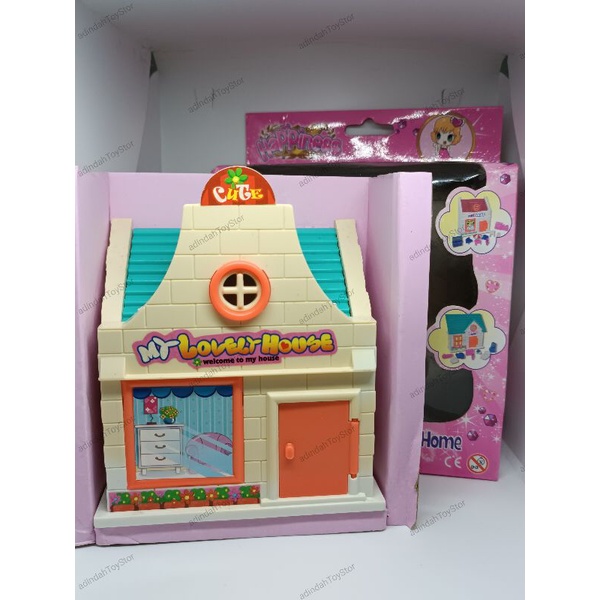 Jual mainan rumah rumahan boneka merek happiness my happy home set ...