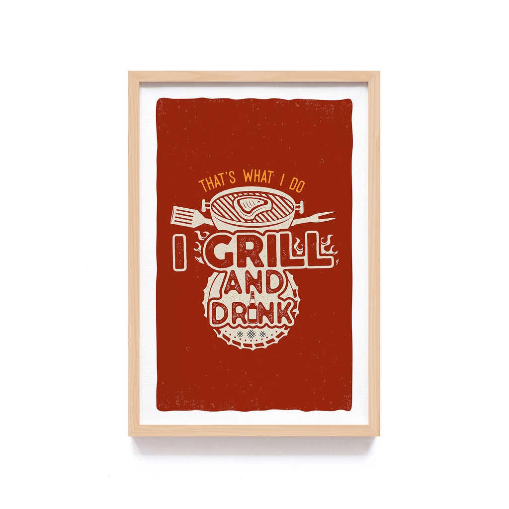 Jual Poster Untuk Dekorasi Resto BBQ Grill Steak House - Wall Decor ...