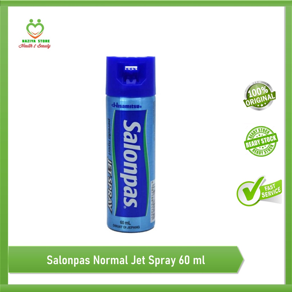 Jual SALONPAS NORMAL JET SPRAY 60 ml Pereda Nyeri Otot dan Nyeri Sendi ...