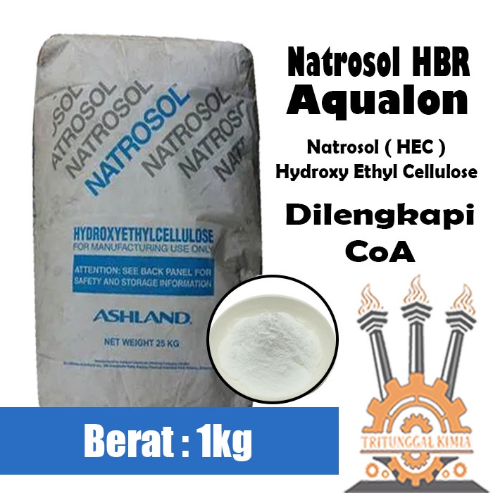 Jual Natrosol 1kg Hydroxy Ethyl Cellulose HEC HBR Aqualon 1kg Natrosol ...