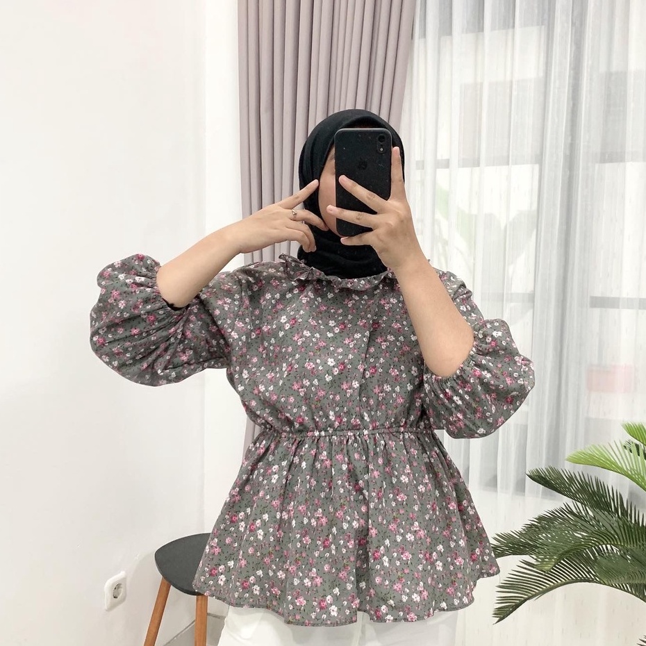 Jual FLOWER BLOUSE / BLOUSE BUNGA | BLOUSE KOREAN STYLE VINTAGE / baju ...