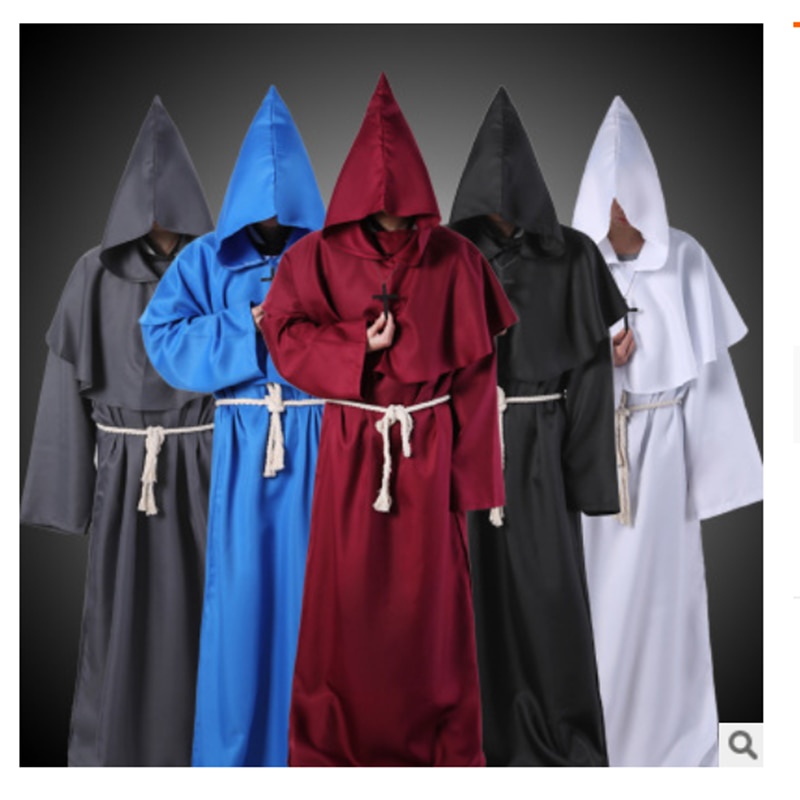Jual PREORDER Horror Grim Reaper Costume Medieval Vintage Monk Cosplay ...