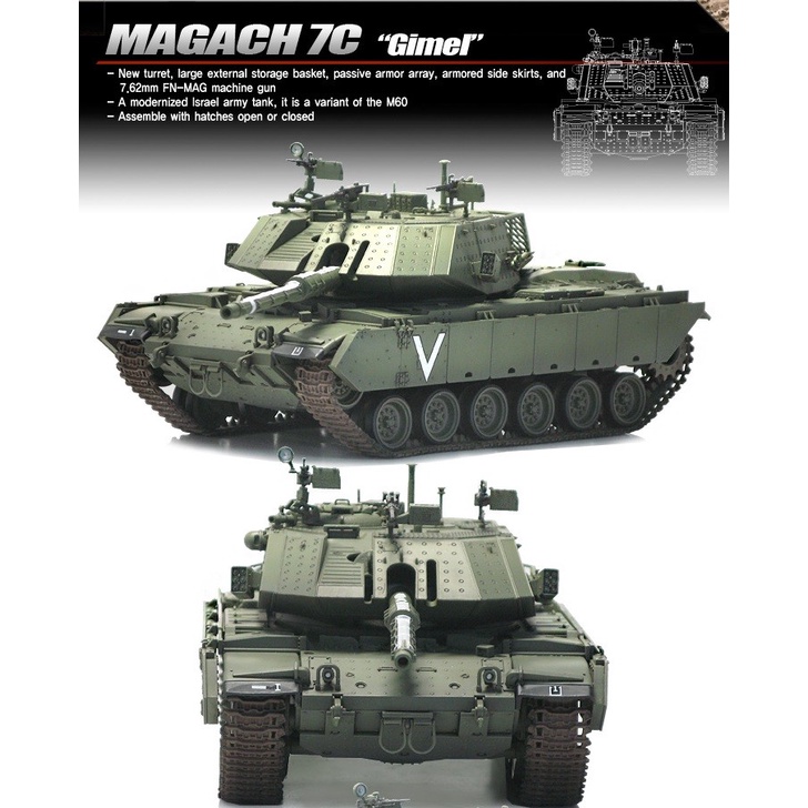 Jual Mokit Academy 1/35 MAGACH 7C "GIMEL" 13297 | Shopee Indonesia