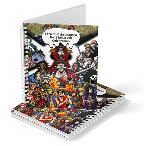 Jual Buku Spiral Notebook Anime One Piece A5 Custom Desain / BUKU TULIS ...