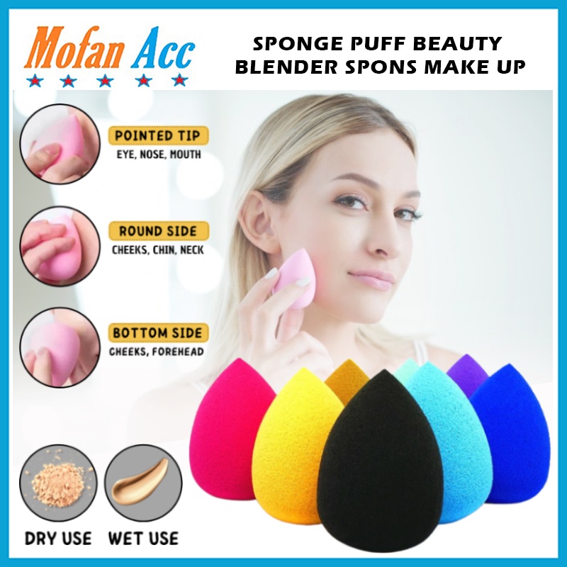 Jual Sponge Puff Egg Drop Contouring Spon Makeup Beauty Blender Alat ...