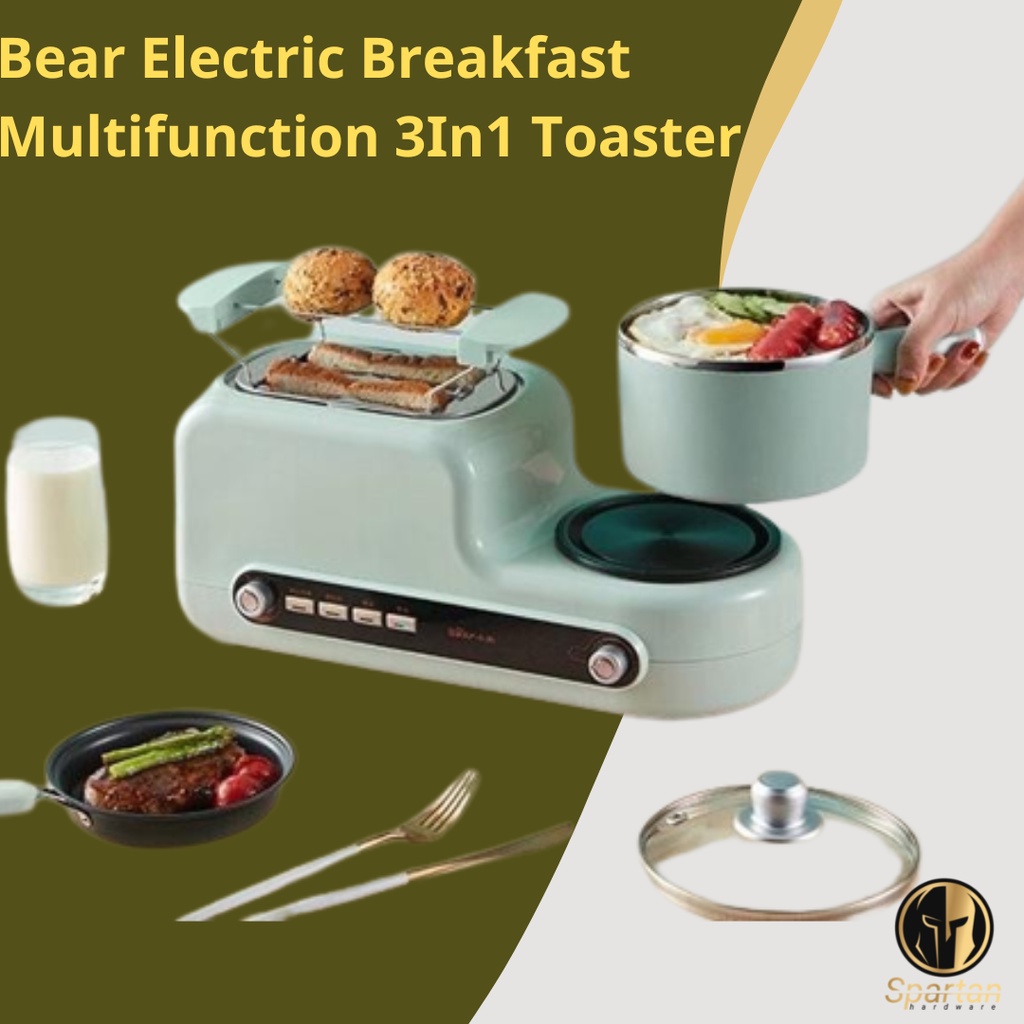 Jual BEAR ELECTRIC BREAKFAST MULTIFUNCTION 3IN1 TOASTER HOTPOT GRILL ...