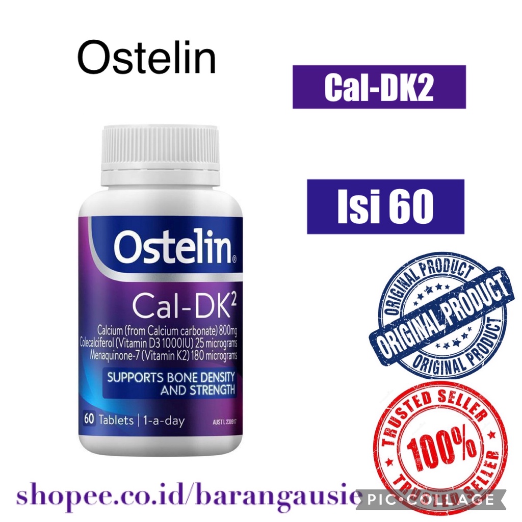 Jual Ostelin Cal-DK2 - Calcium, Vitamin D D3 1000IU & Vitamin K for ...