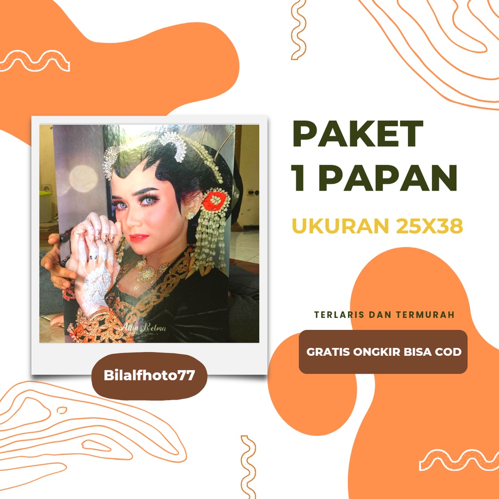 Jual CETAK FOTO SUDAH DIBINGKAI PAPAN MDF UKURAN 15R 25X38 SUDAH GLOSSY LIST HITAM TERLARIS DAN ...