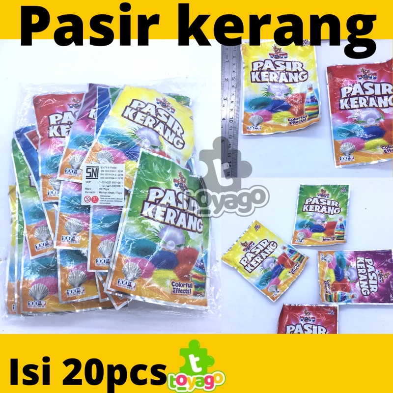 Jual mainan pasir cetak/pasir kerang isi 20pcs grosir murah (pasir ...