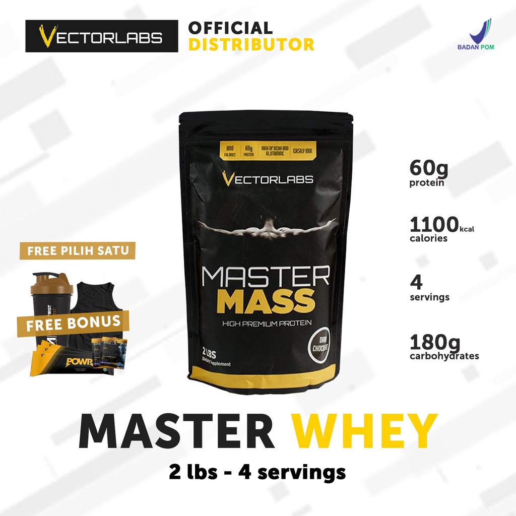 Jual Vectorlabs MasterMass 2 lbs 900 gr - Master Mass Susu Gainer 2lbs 2 lb | Shopee Indonesia