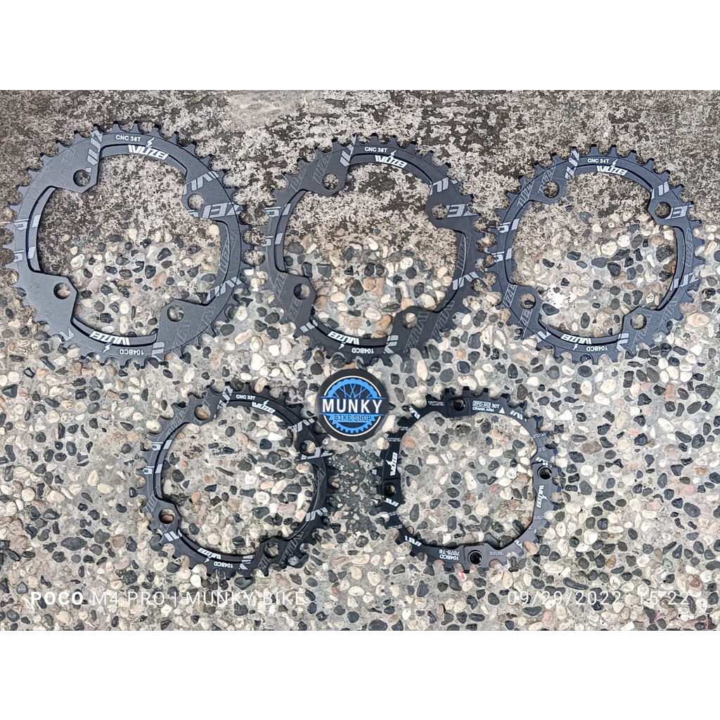 Jual Chainring Wuzei 30T 32T 34T 36T 38T BCD 104 BCD narrow wide untuk single chainring sepeda ...