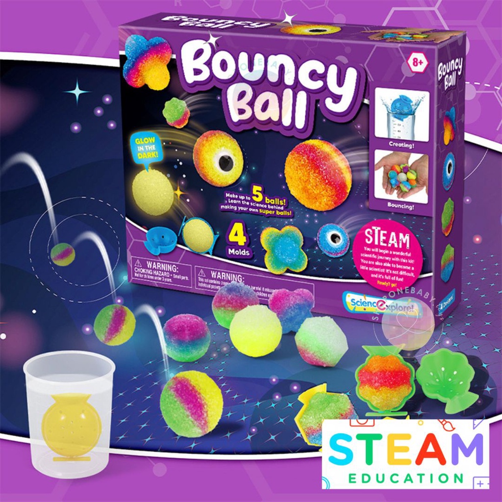 Jual INSTAN DIY Bouncy Ball Science Experiment Set STEAM Project Mainan ...