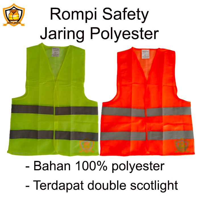 Jual Rompi Safety Jaring Polyester / Rompi Safety Proyek / Safety Ves ...