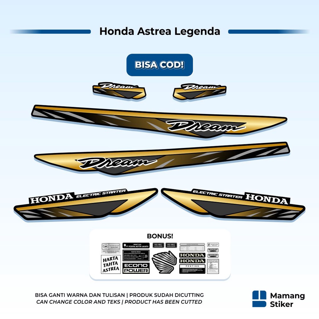 Jual Striping Astrea Legenda Variasi (4) Impressa Dream Legenda 2 1 ...