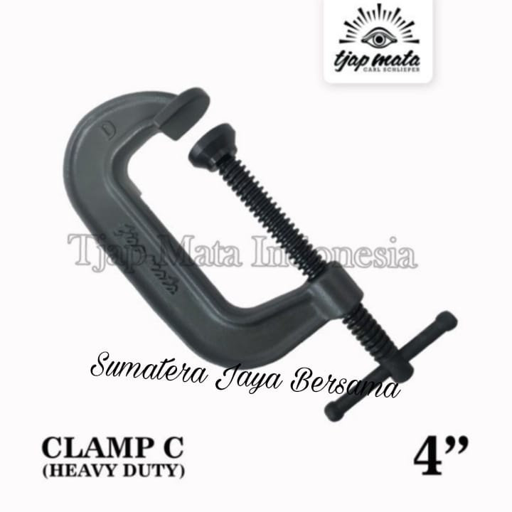 Jual Klem C 4 inch Clamp C 4" Heavy duty Tjap Mata Catok Alat penjepit ...