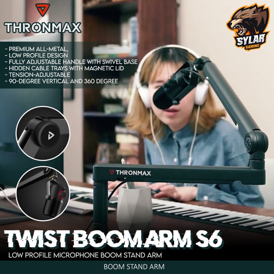 Jual Thronmax Twist Boom Arm S6 Stand Microphone | Shopee Indonesia