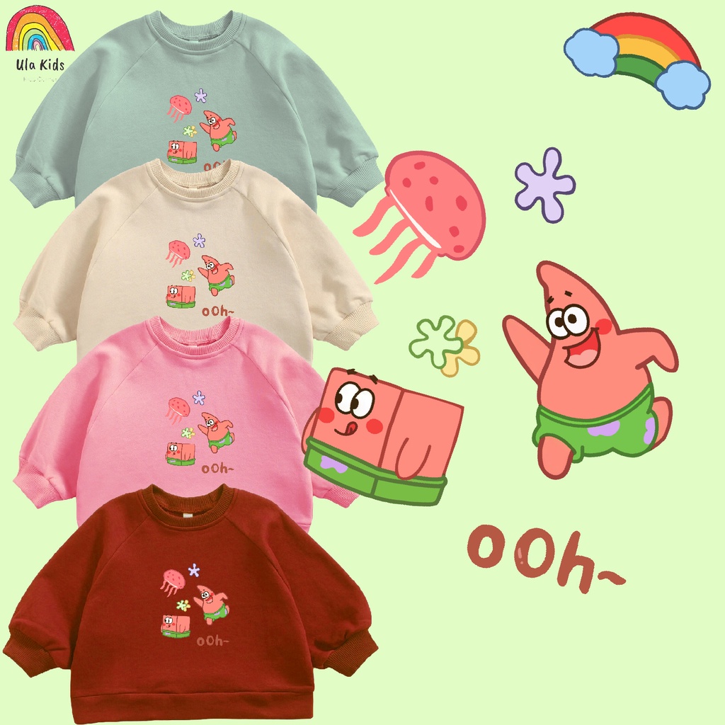 Jual Sweater Anak Crewneck Oversize Anak Original Motif patrick star ...