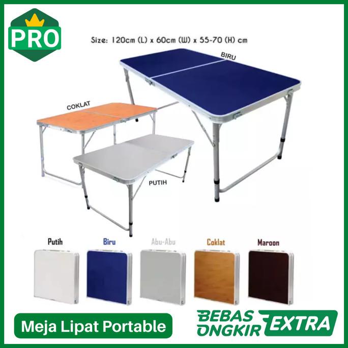 Jual COD - Meja Lipat Koper Portable Kaki Bulat Meja Lipat HPL Portable ready terus | Shopee ...