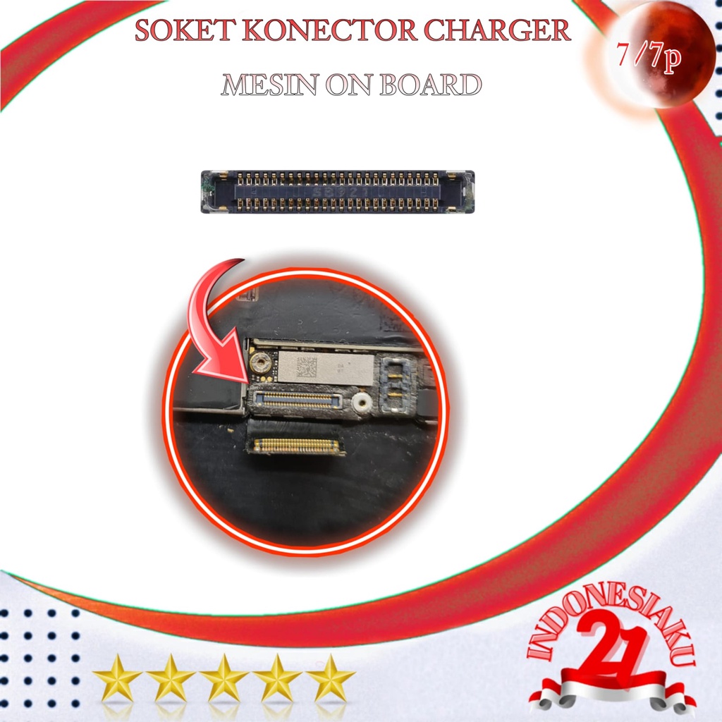 Jual SOKET 7/7 PLUS ON MOTHERBOARD FLEX CHARGER/CHARGING MESIN NEW ...