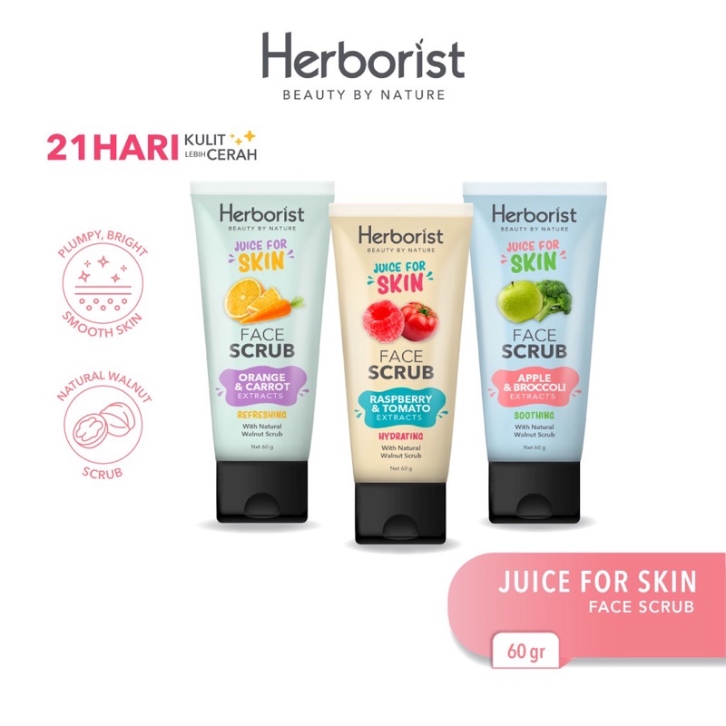 Jual Herborist Juicy For Skin Face Scrub - Scrub Wajah Eksfoliasi Scrub ...