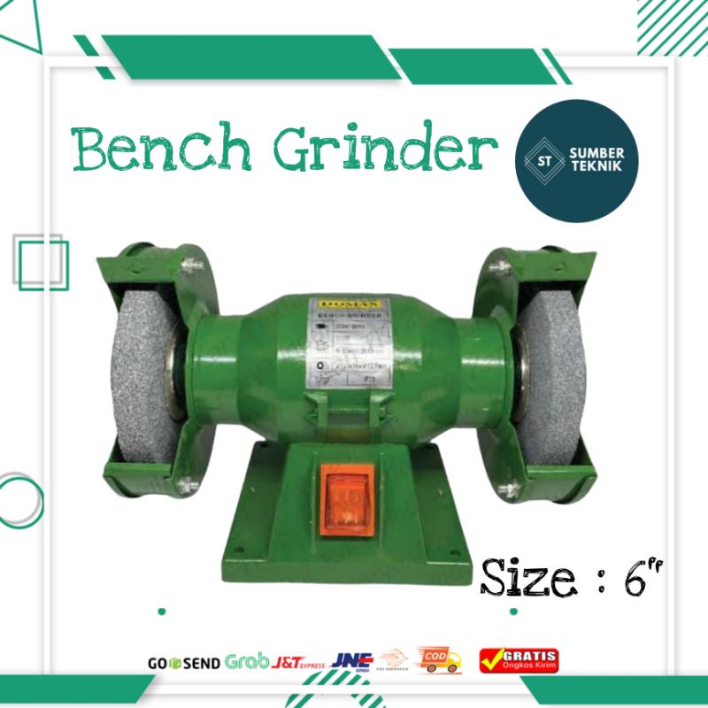 Jual Mesin Gerinda Duduk / Bench Grinder DOMAX 6 Inch | Shopee Indonesia