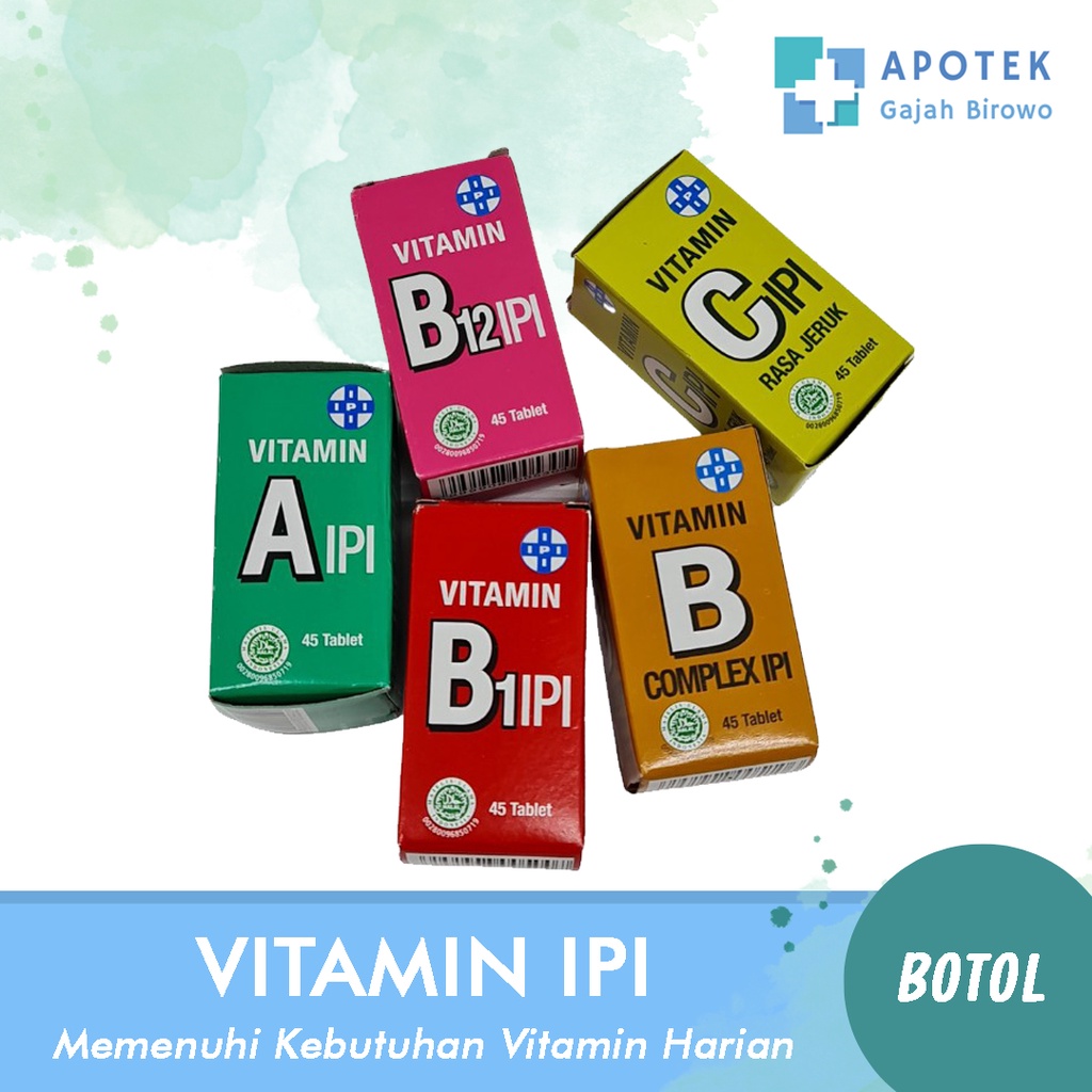 Jual Vitamin IPI All Varian ( Vit C, A, B1, B12, B Complex, D3) | Shopee Indonesia