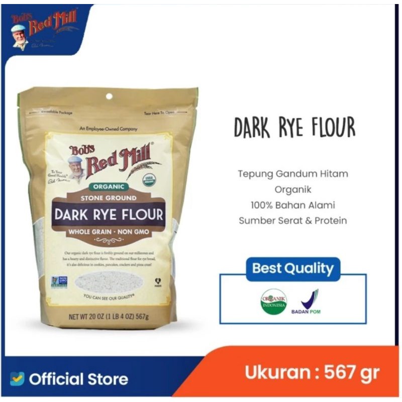 Jual BOB'S RED MILL ORGANIC DARK RYE FLOUR 565 Gr | Shopee Indonesia