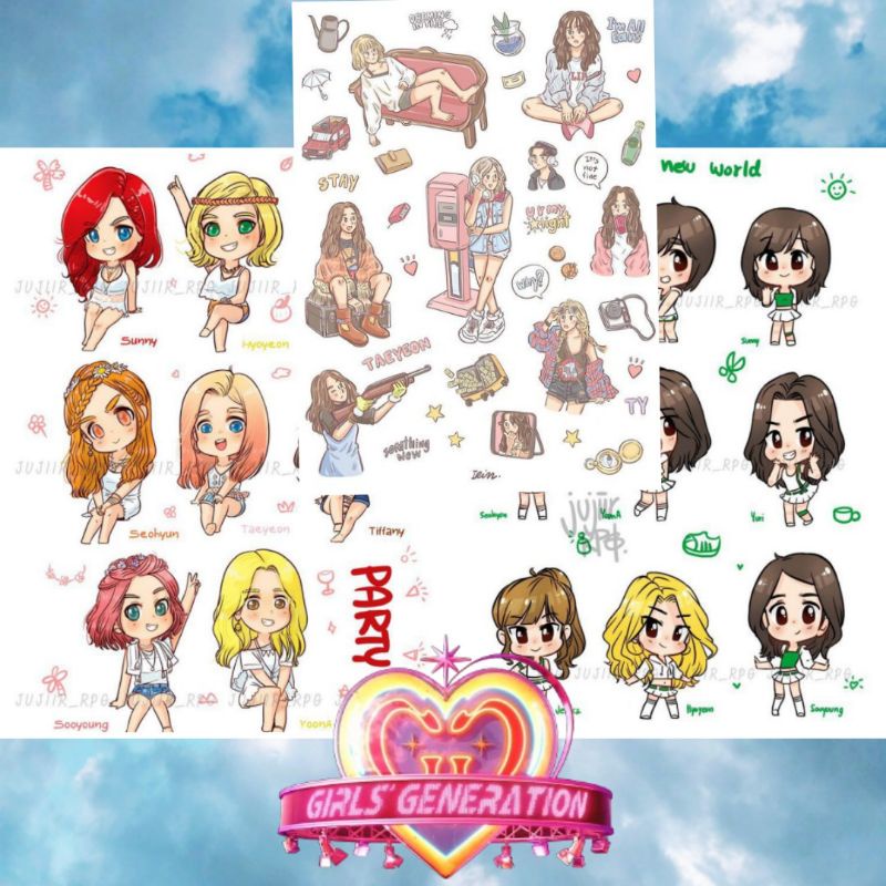 Jual GIRLGROUP CUTE WATERPROOF SNSD GIRLS GENERATION STICKER ESTETIK ...