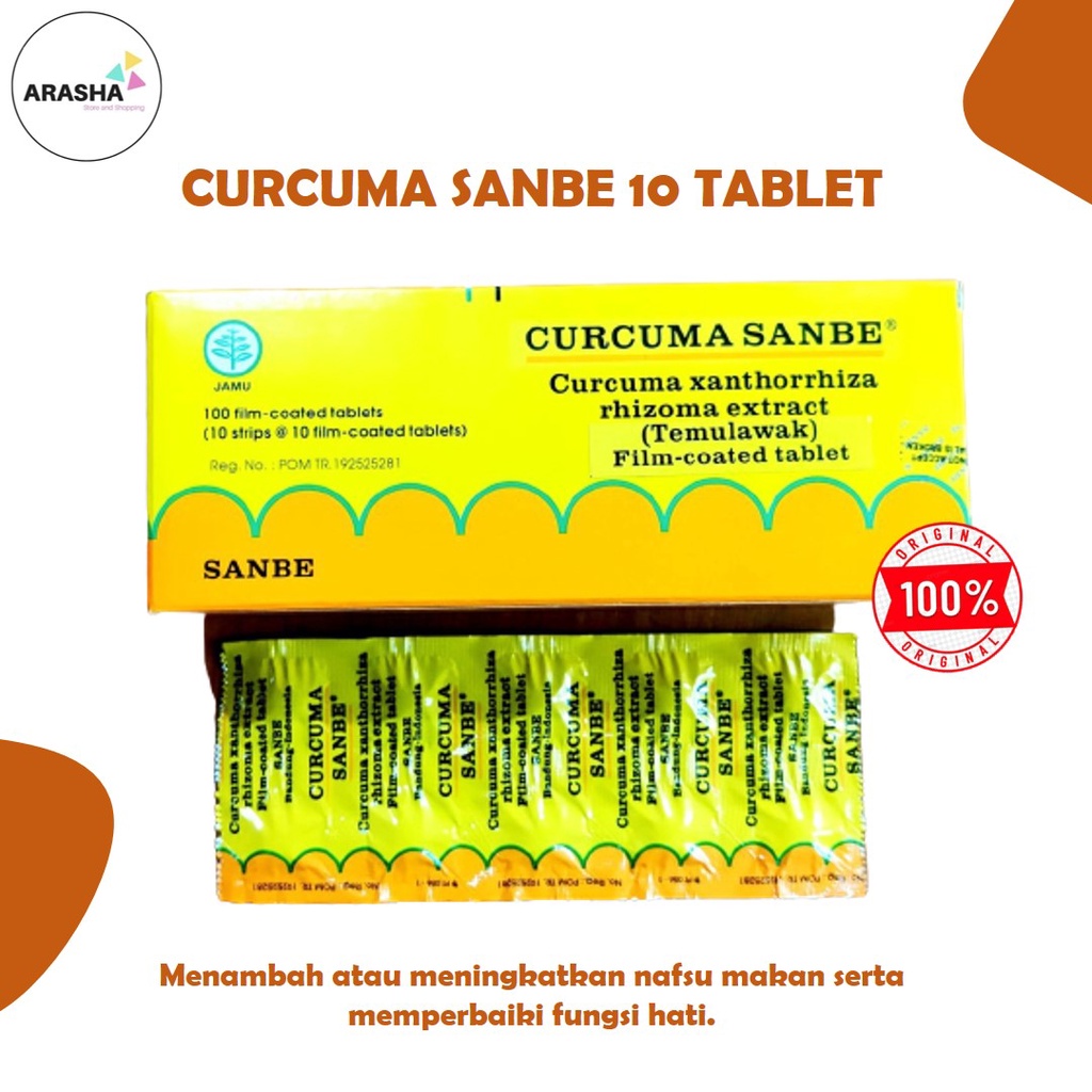 Jual CURCUMA SANBE TABLET Suplemen Penambah Nafsu Makan [Perstrip ...