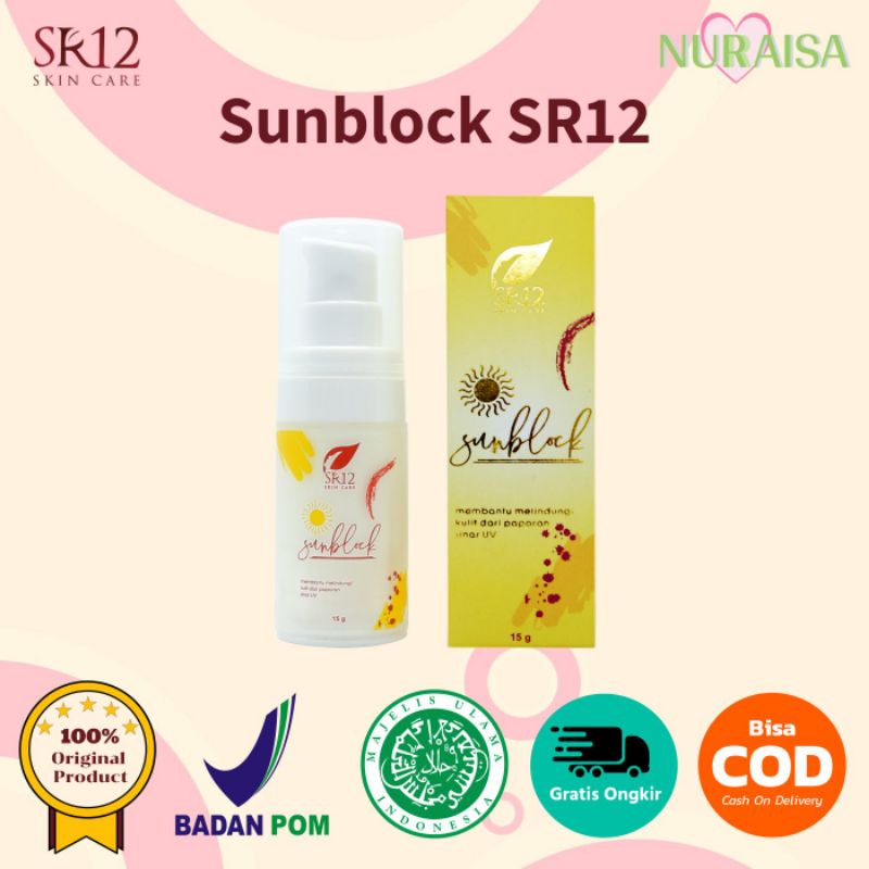 Jual Sunblock SR12 Sun Block SR12 Untuk Kulit Kering UV Protection ...