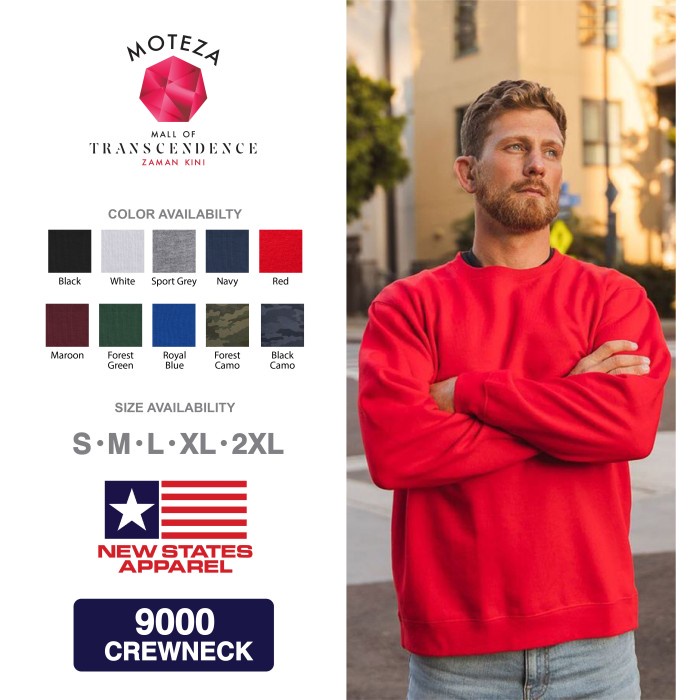 Jual Moteza Jaket Sweater New States Apparel Original NSA Crewneck 9000 ...