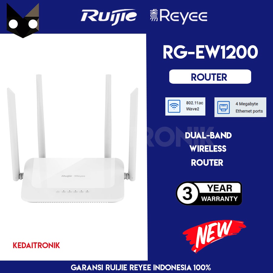 Jual RUIJIE REYEE RG-EW1200 1200M Dual-band Wireless Router AC MU-MIMO ...