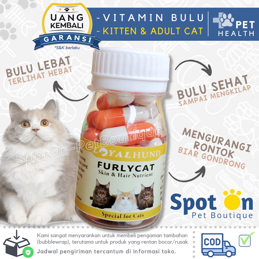 Jual Furly Cat Vitamin Bulu dan Kulit Kucing by Loyal Hund | Suplemen ...