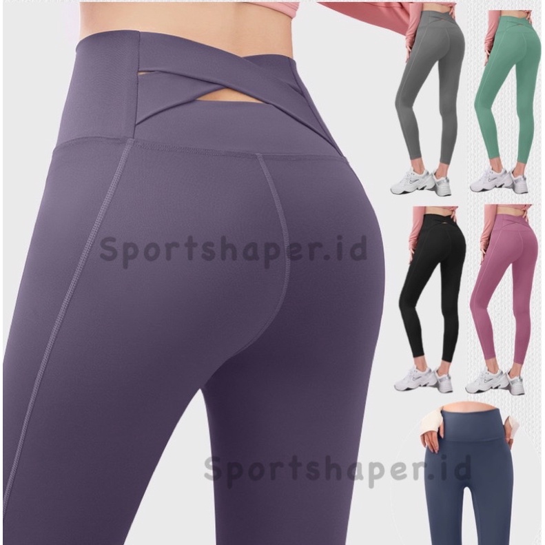 Jual Celana Legging Wanita Olahraga Gym Fitness[X_with outline ...