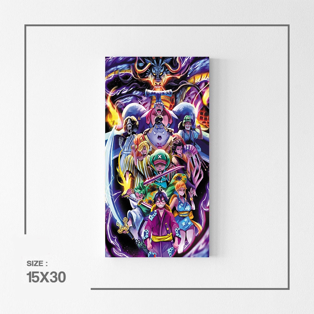 Jual Hiasan Dinding One Piece All Kru Poster Kayu One Piece Wall Decor ...
