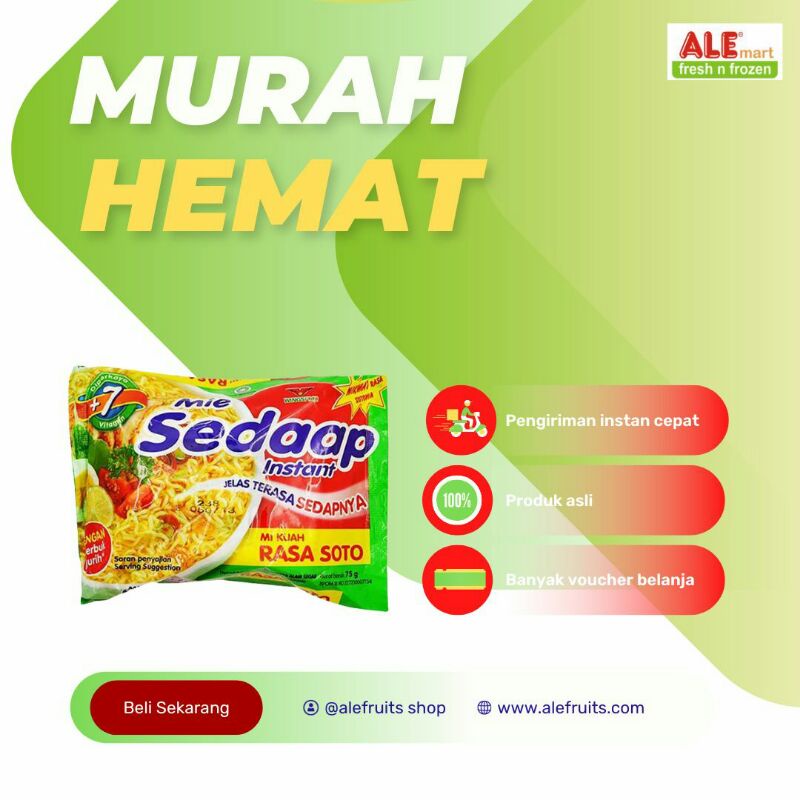 Jual Mie sedaap soto,sedaap mie rasa soto,sedaap mie soto 75 gram ...