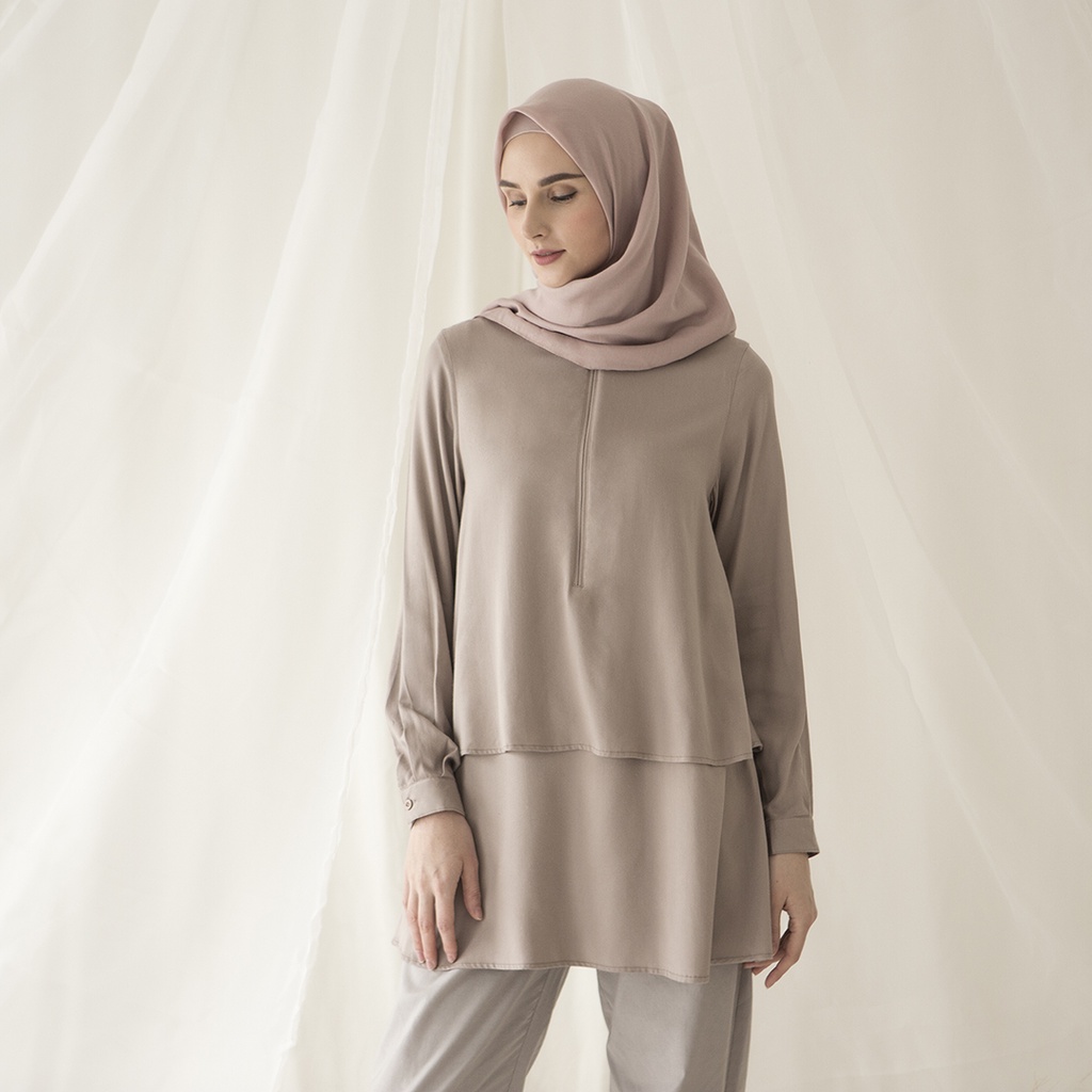 Jual Dewari by Aska Label - Atasan basic bahan rayon premium busui friendly warna putih, coksu ...