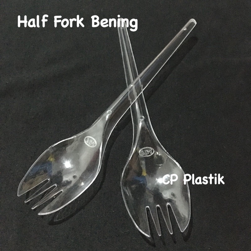 Jual Half Fork | Spork | Spoon Fork | Sendok Garpu Bening (isi +/- 25 ...