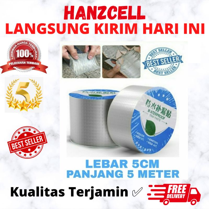 Jual Tape anti bocor foil butyl aluminium 5M × 5 cm waterproof perekat lakban isolasi anti air ...