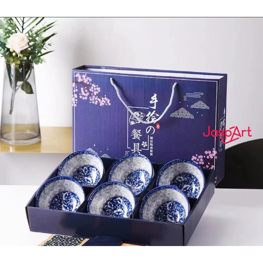 Jual Mangkok set Imlek Natal premium peralatan makan/Mangkok set ...