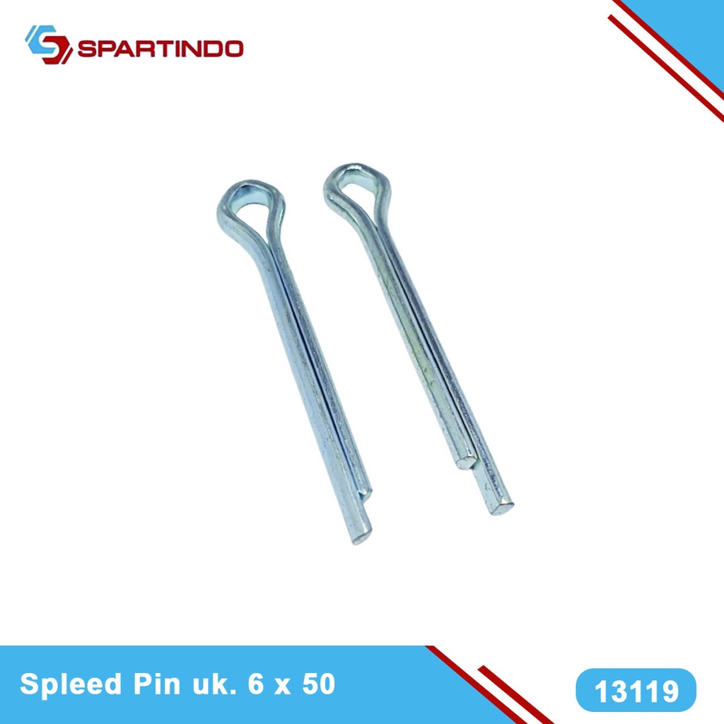 Jual Split pen Spleed pen Cotter Pin ukuran 6 x 50 (25 Pcs) (35 Pcs ...