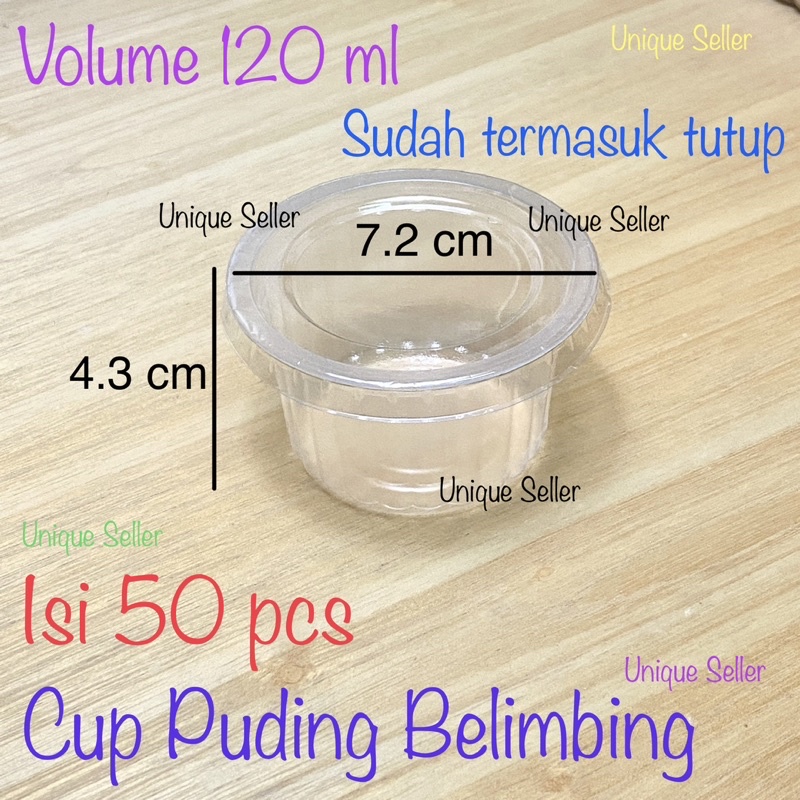 Jual Cup Puding Belimbing 120 ml + Tutup isi 50 pcs / Cup Puding 120ml Bintang + Tutup isi 50 ...