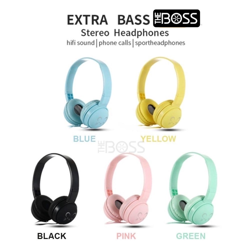 Jual Headphone Macaron Bando J18 + Microphone Extra Bass Earphone ...