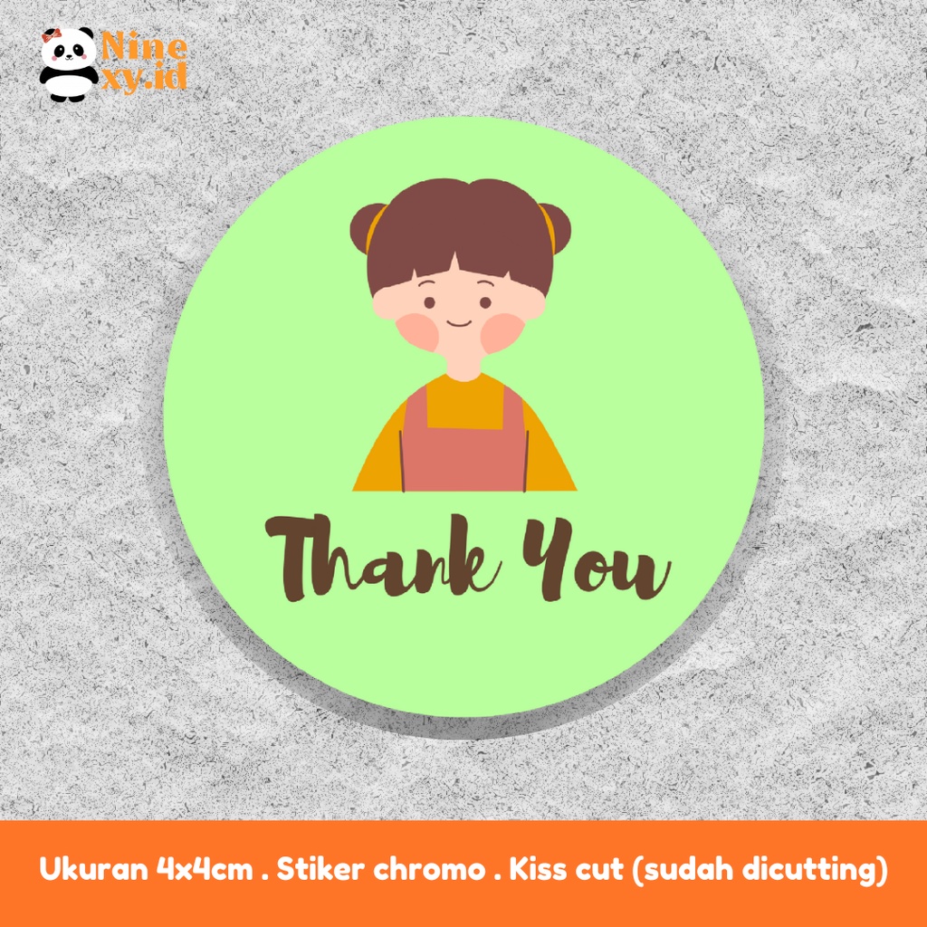 Jual Stiker thank you label online shop bisa custom bahan chromo ukuran ...