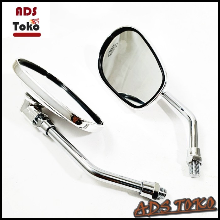 Jual Spion Motor CB 100 Model Harley Oval Drat 14 Honda Full Chrome ...