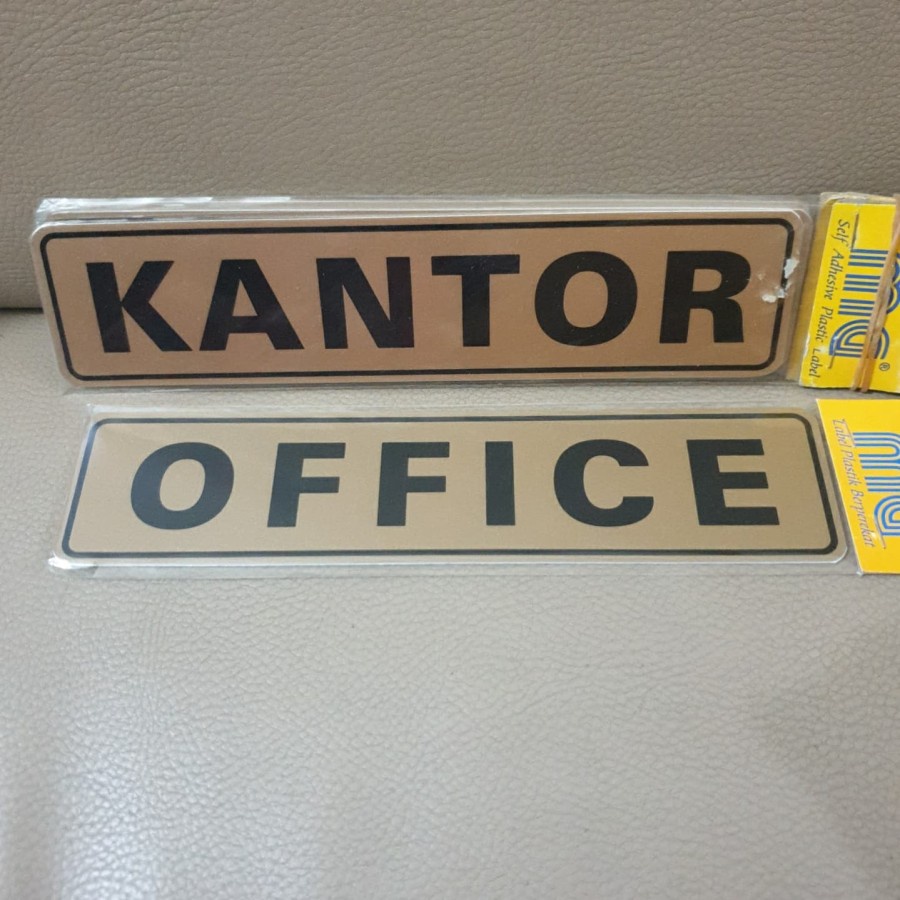 Jual Sign Board Signage Stiker Pintu Kantor atau Office Gold | Shopee ...