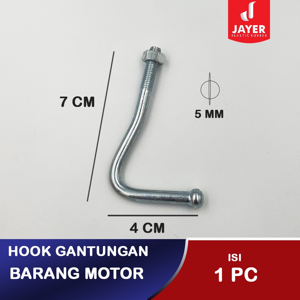 Jual Hook Besi Kaitan Gantungan Barang motor Besi Chrome | Shopee Indonesia