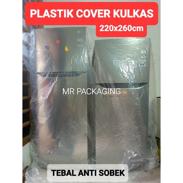 Jual Cover Penutup Kulkas | Penutup Kolkas 2 PintuPlastik PE Bening Ori ...